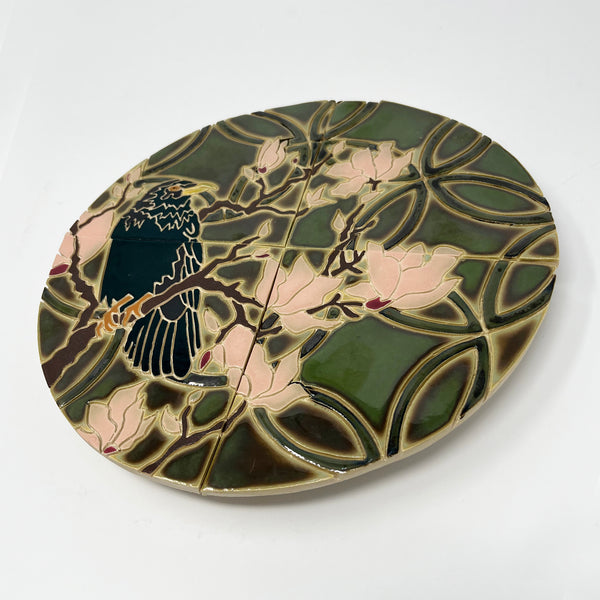 Bird & Fauna Tile Disc by Mark Boyce | Kobi & Teal