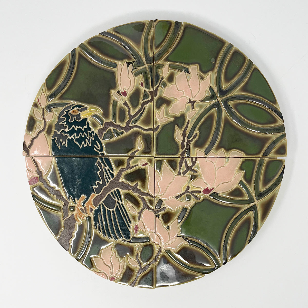 Bird & Fauna Tile Disc by Mark Boyce | Kobi & Teal