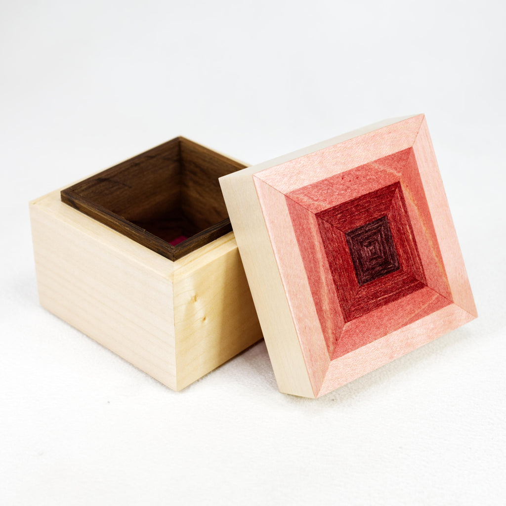 Red Prism Cube Box by Kevin Stamper I Kobi & Teal